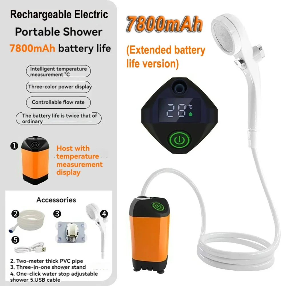 Extended-Battery-Life-Portable-Shower-Head-4800mAh-7800mAh-Smart ...