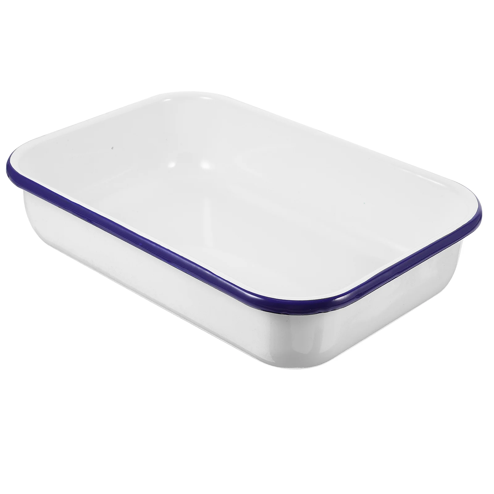 Enamel-Baking-Pan-Enamelware-Roasting-Pan-Oblong-Cake-Pan-Enameled ...