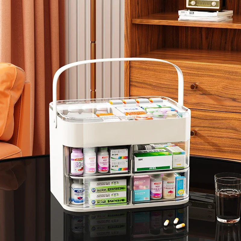 Large-Capacity-Multilayer-Home-Medicine-Box-Transparent-Medical-Storage ...