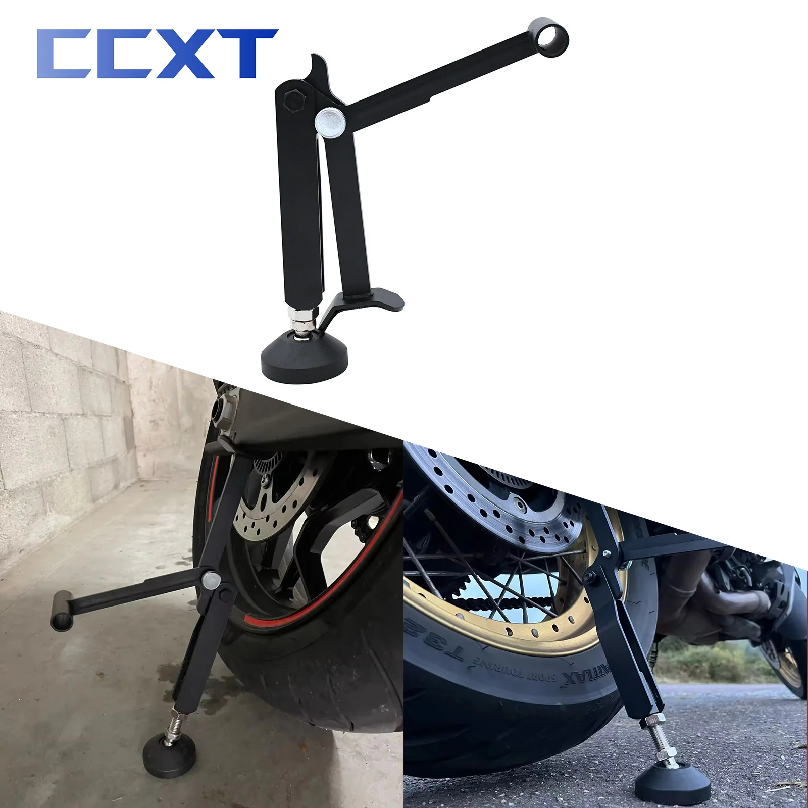 Motorcycle Labor Saving Wheel Stand Universal Lifter Side Support Stand ...
