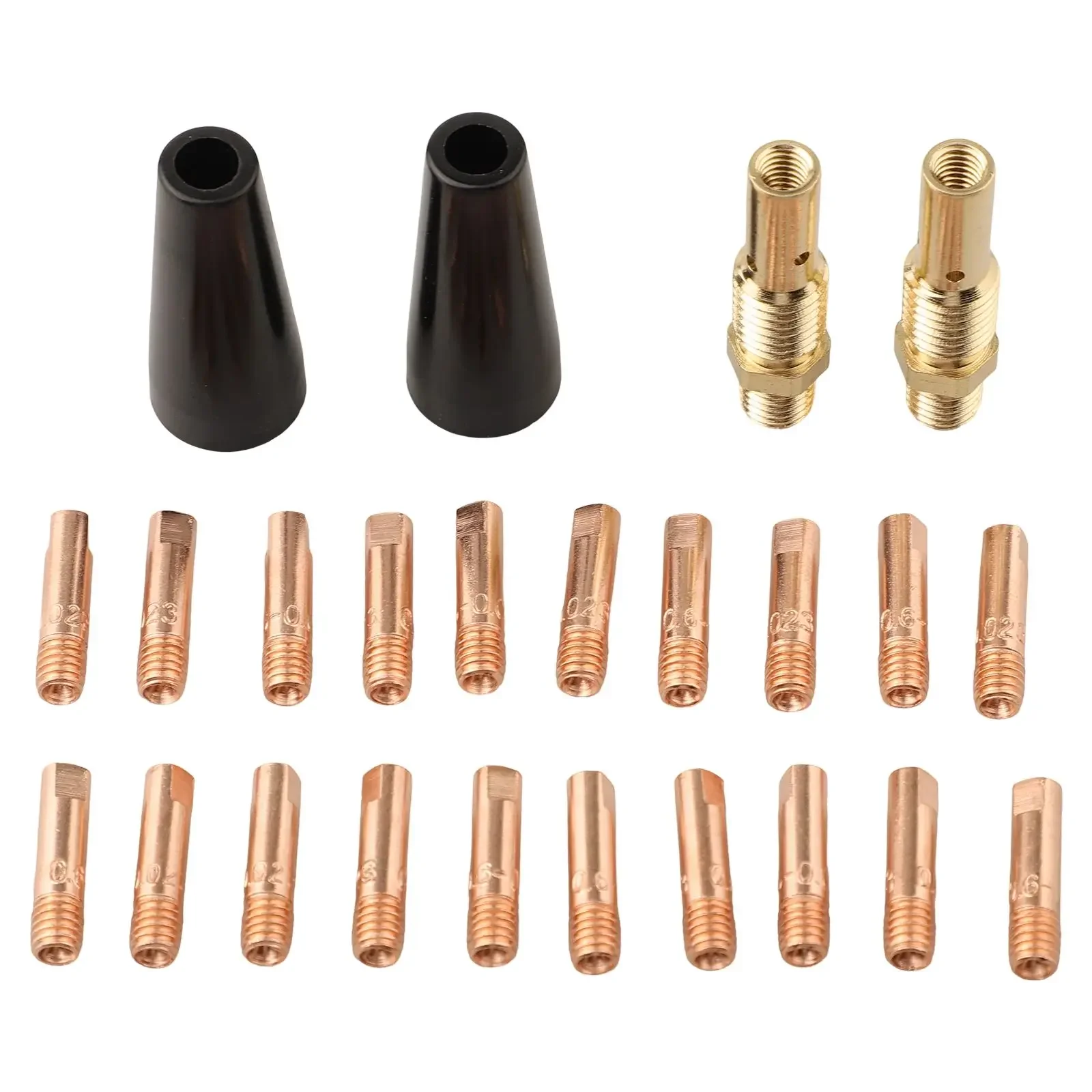 24pcs Nozzle Set Flux Core Nozzle Kit Welding Projects 0.8MM Tip Size ...