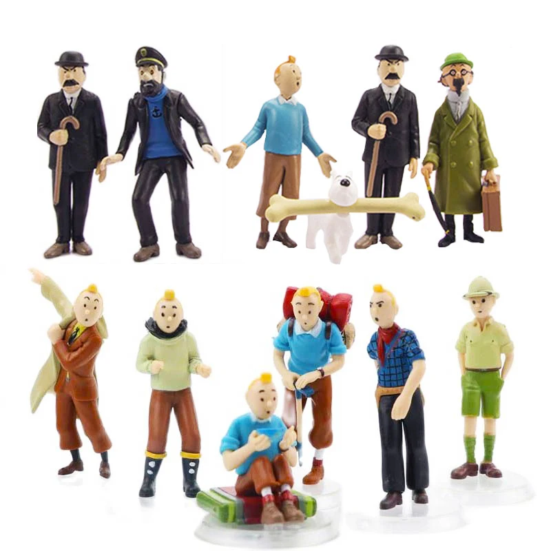New-6pcs-set-8cm-Anime-Cartoon-The-Adventures-of-Tintin-Action-Figures ...