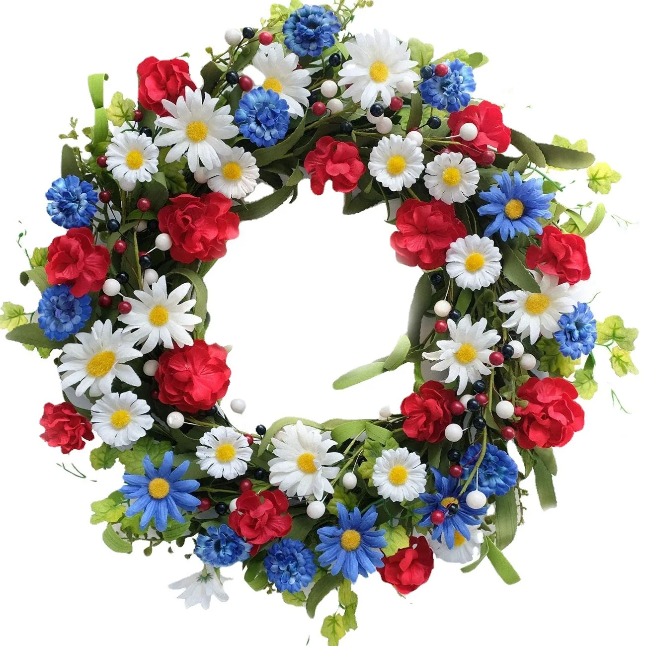 Couronne-de-Fleurs-Artificielles-pour-Porte-d-Entr-e-Guirxi-t-Florale ...