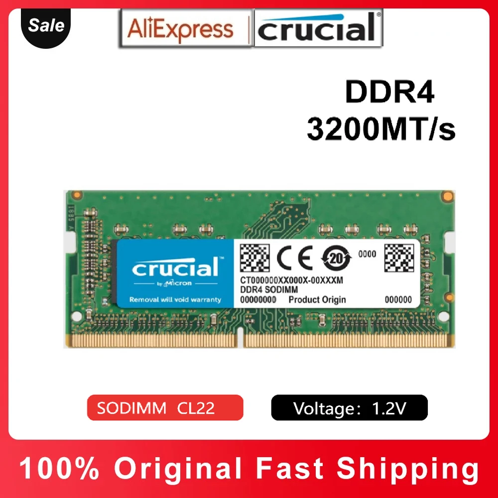 Crucial-Laptop-RAM-DDR4-8GB-16GB-32GB-3200MHz-Mem-ria-Sodimm-para-Dell ...