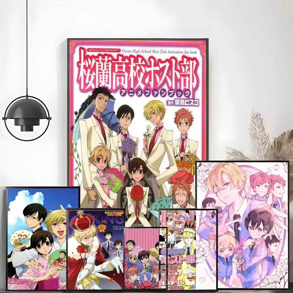 Anime Ouran High School Host Club Poster Canvas Wall Art Print Poster ...