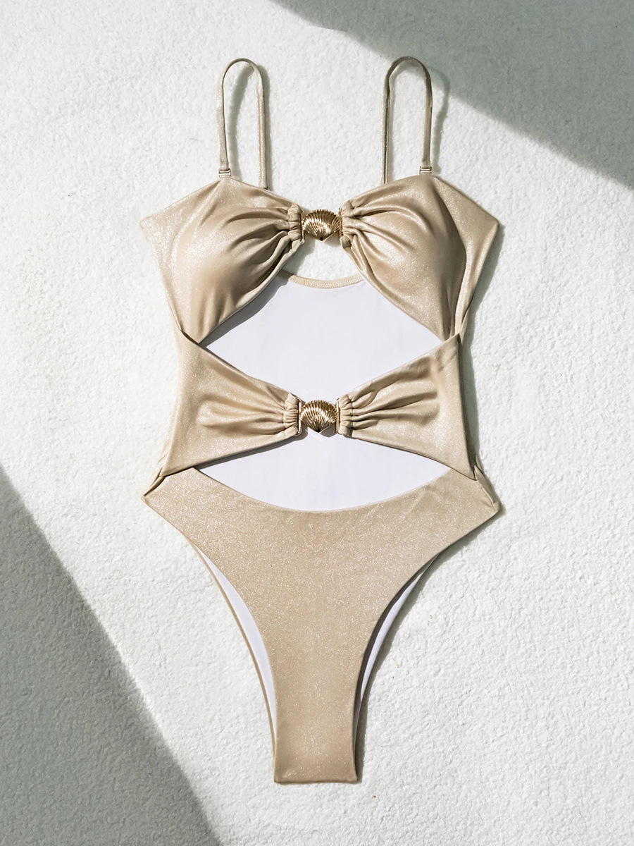 Sexy Bandeau One Piece Swimsuit 2026 New Swimwear Women Swimsuit ...