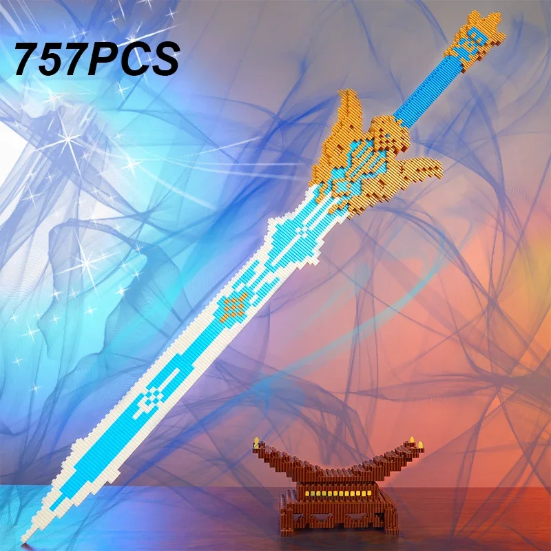 757PCS-Samurai-Sword-Building-Blocks-Classic-Anime-Ninja-Knife-Sword ...