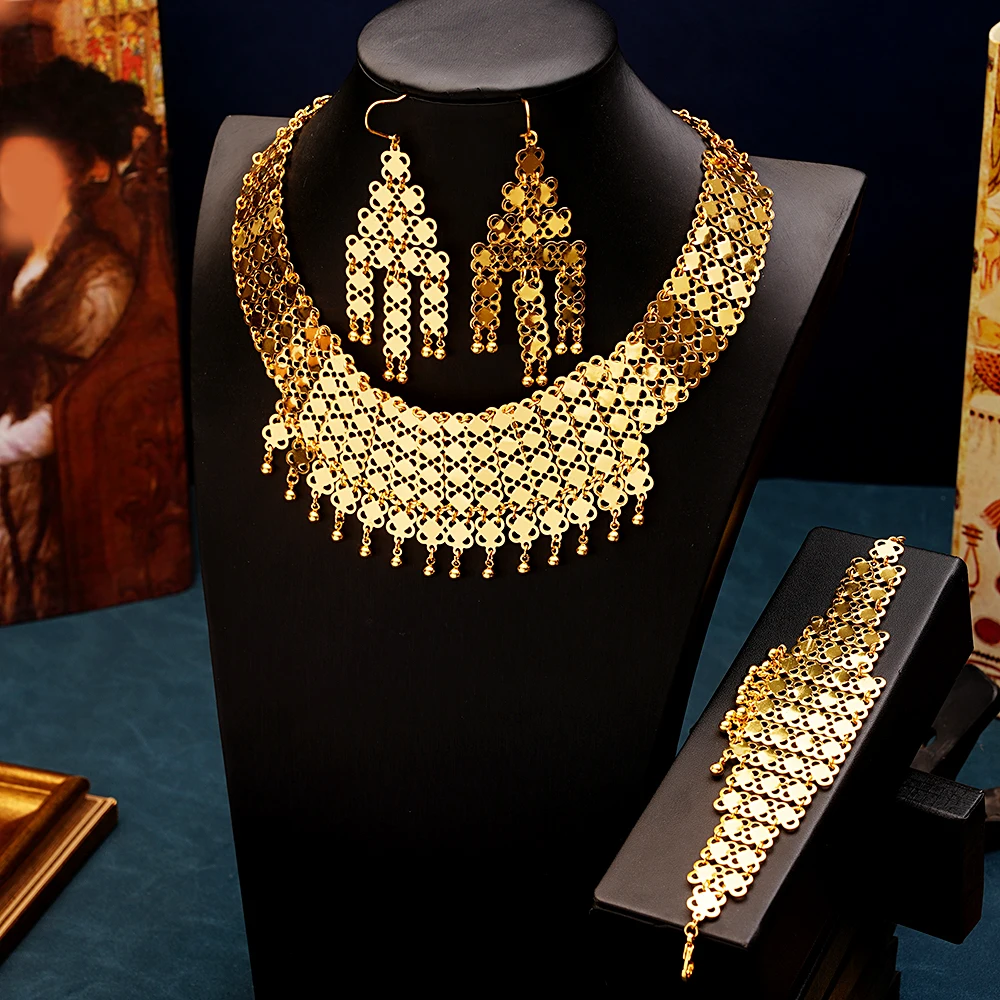 Conjuntos-De-joyas-nupciales-De-Color-dorado-y-cobre-hechos-a-mano ...