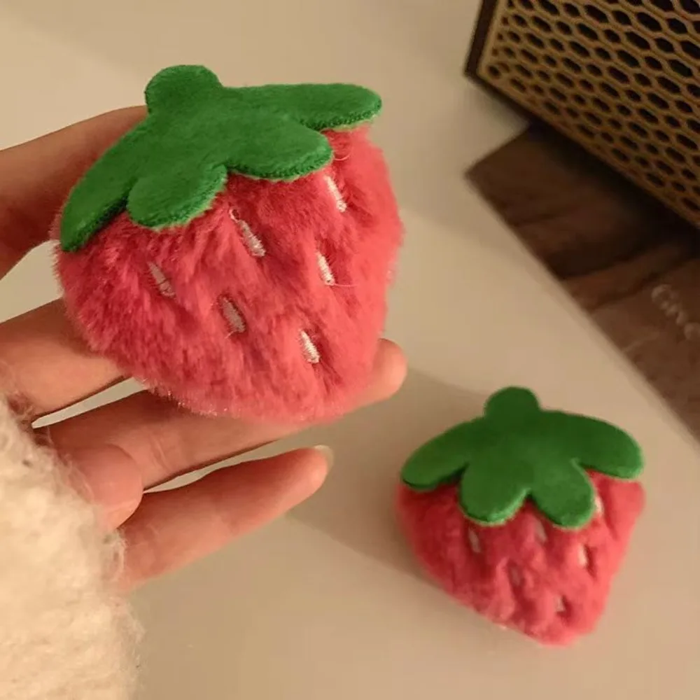 New-Strawberry-Hairpins-Korean-Plush-BB-Clips-Decorative-Fruit-Hair ...