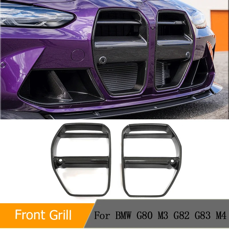 Dry-Carbon-Fiber-Car-Front-Bumper-Grill-for-BMW-G80-M3-G82-G83-M4-2021 ...