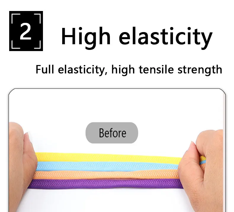 LACET DE CHAUSSURE,Orange--Capsule Lock Lacets artificiel astiques pour ...