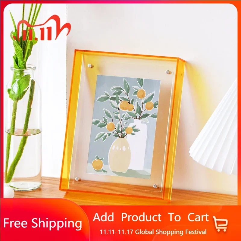 Square-Acrylic-Photo-Frame-Picture-Floating-Flower-Frame-Korean-Small ...