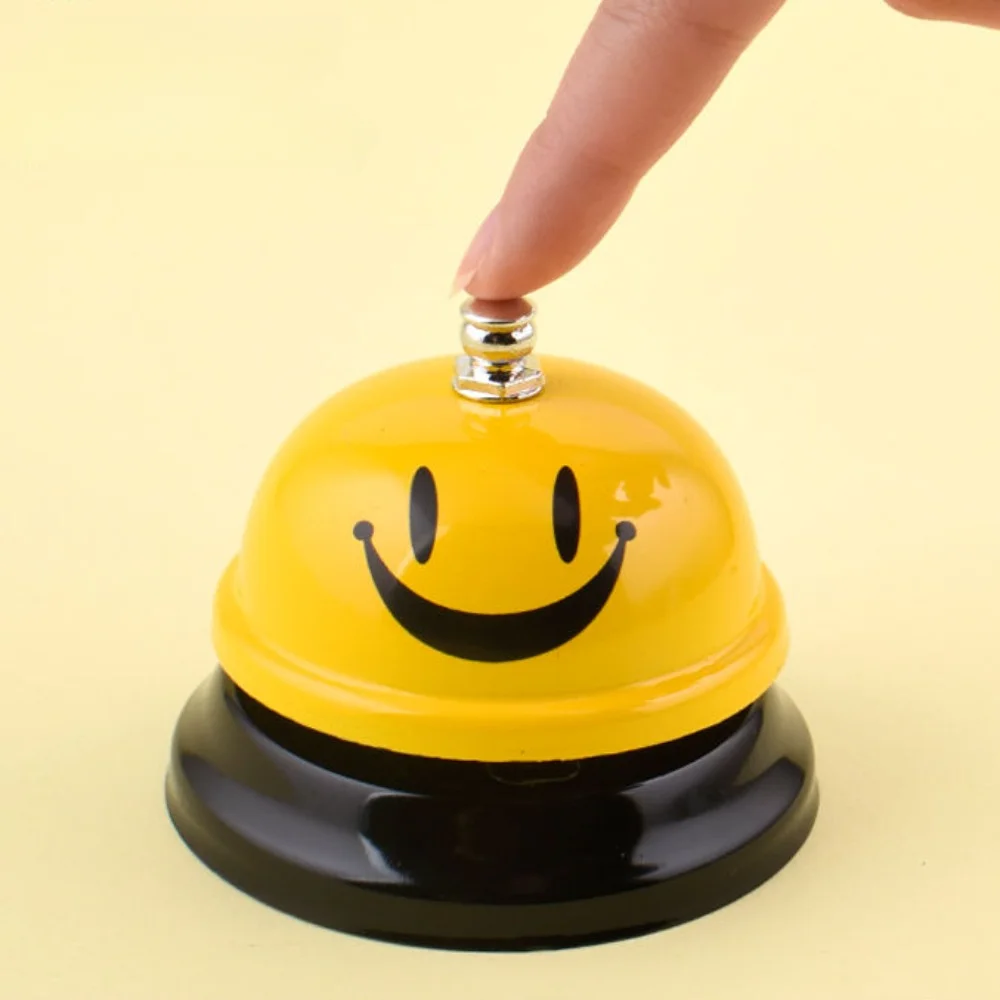 Smile Service Call Bell Metal for Hotel Restaurant Counter Desk Bell ...
