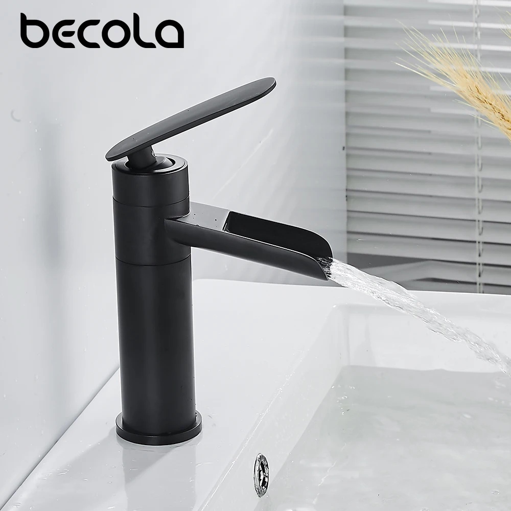 Becola-Waterfall-Bathroom-Faucet-Basin-Mixer-Tall-Washbasin-Tap-Brass ...