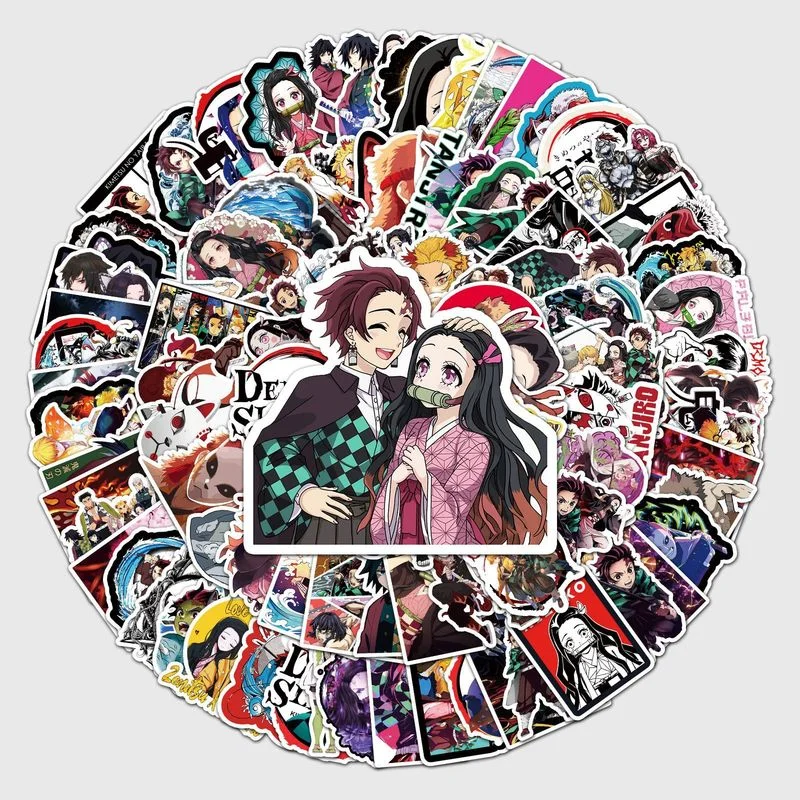 Japanese-Cartoon-Anime-Demon-Slayer-Stickers-For-Phone-Fridge ...