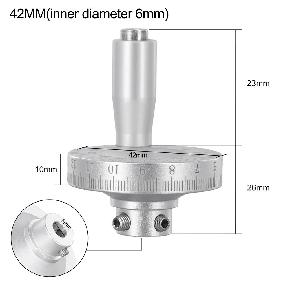 1PCS Lathe Hand Wheel Slide Handwheel Scale Hand Wheel 42mm Aluminum ...