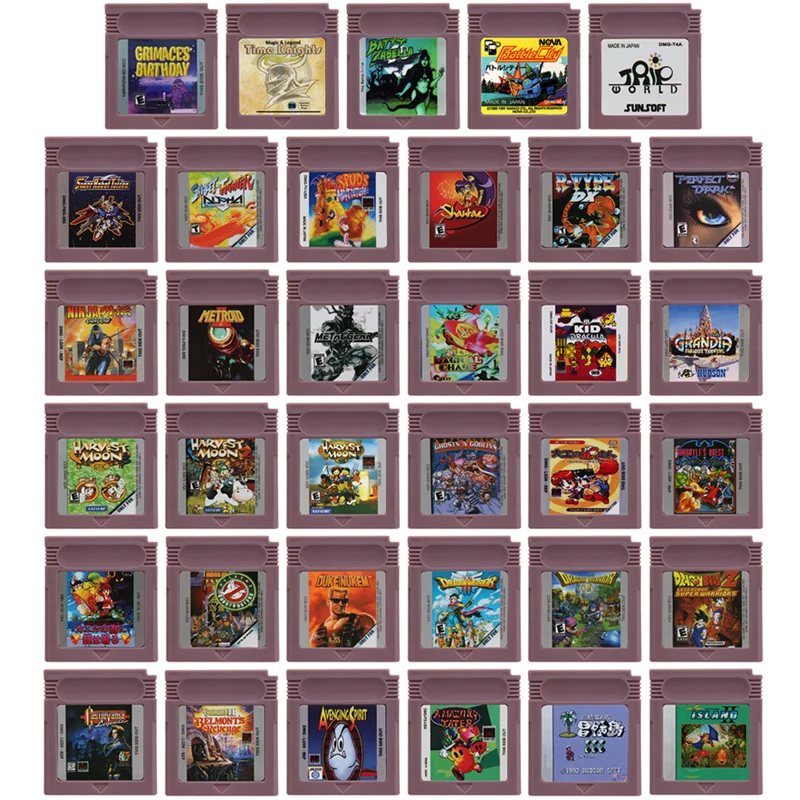 GBC-Games-Cartridge-16-Bit-Video-Game-Console-Card-Castlevania-Dragon ...