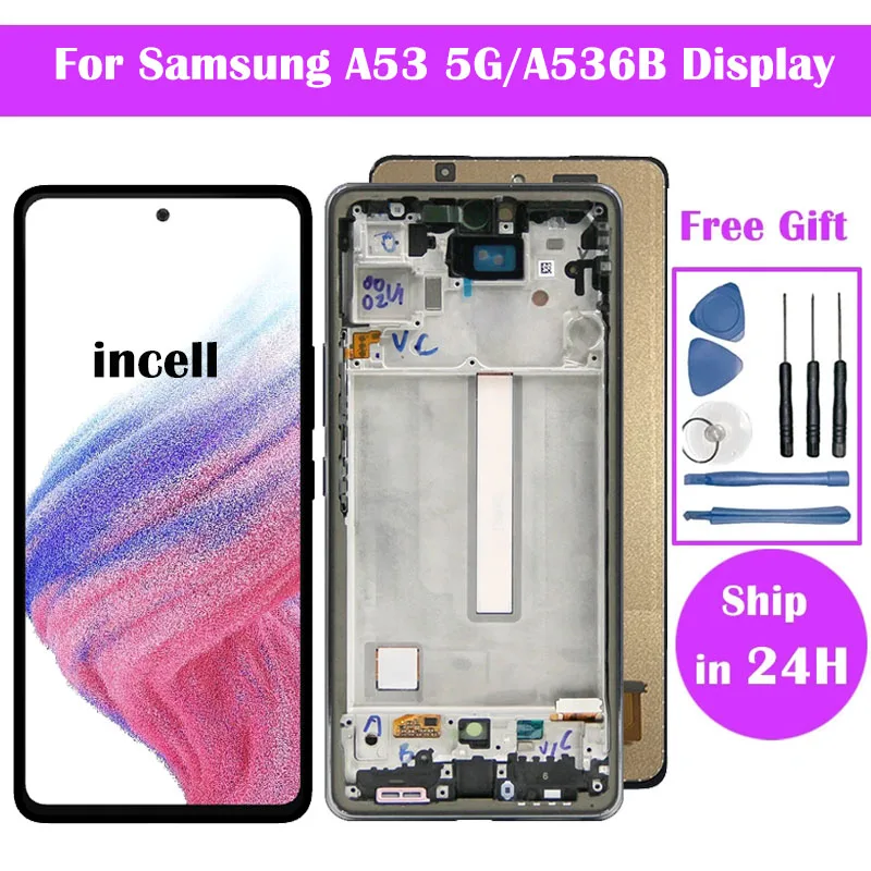 6-5-A53-LCD-Incell-For-Samsung-Galaxy-A53-5G-Display-A536U-A536B-A5360 ...