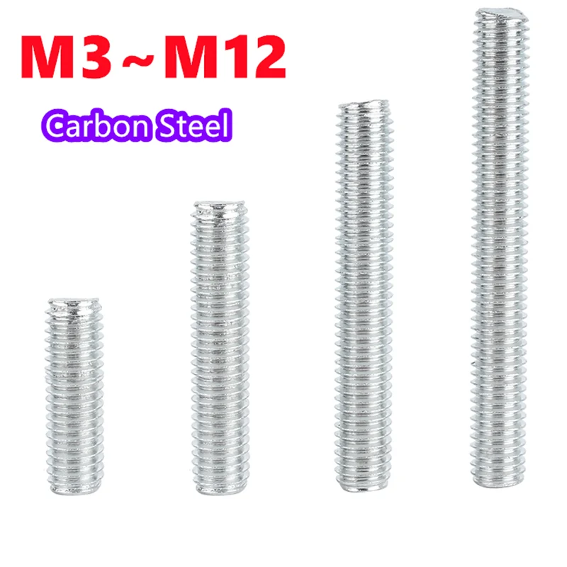 12-190mm-Full-Threaded-Bar-Carbon-Steel-Fully-Metric-Thread-Rod-Bolt ...