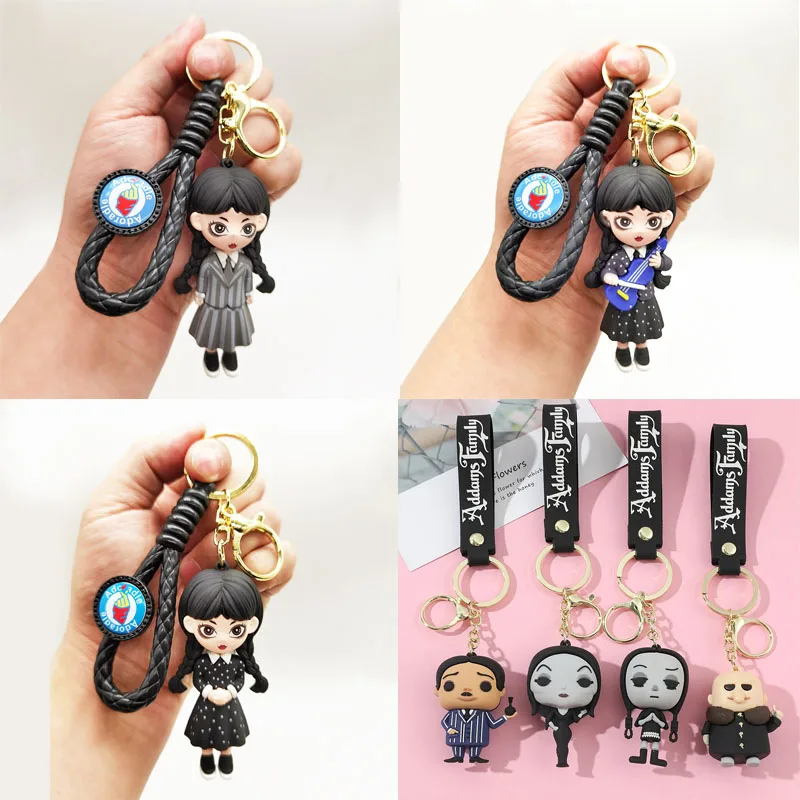 Wednesday-Addams-Family-3D-Silicon-Keychain-Cartoon-Figure-Fake-Hand ...