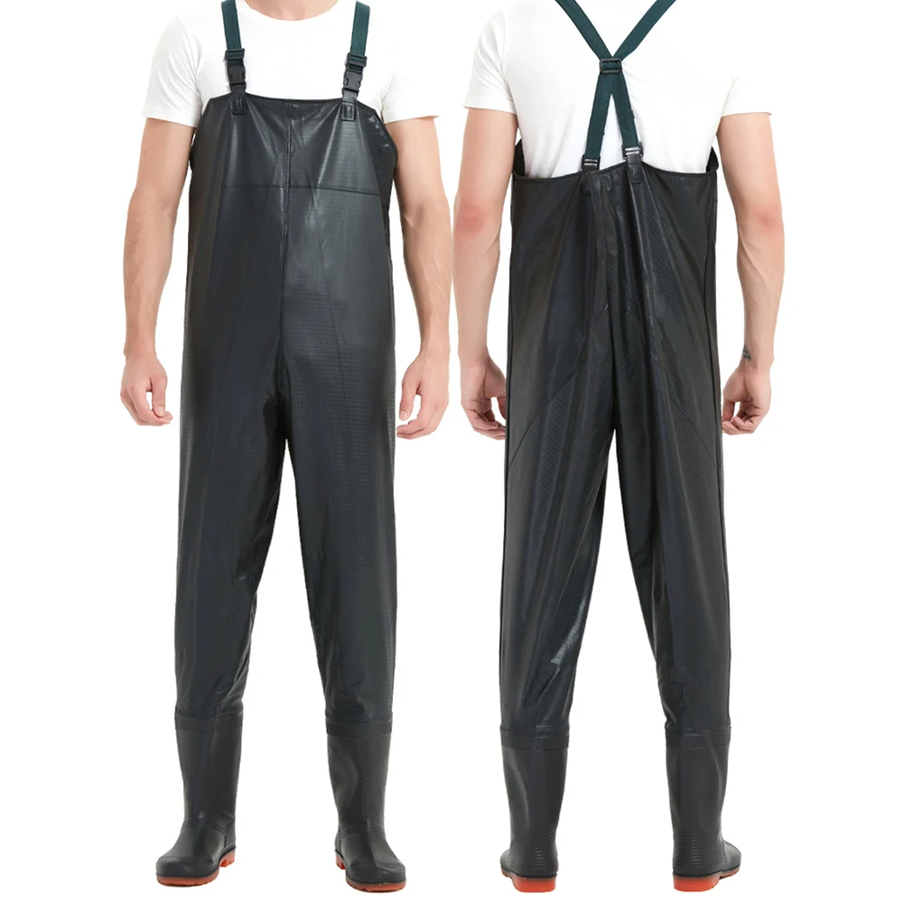 PVC-Anti-slip-Fishing-Waders-Waterproof-Hunting-Chest-Wader-with-Boot ...