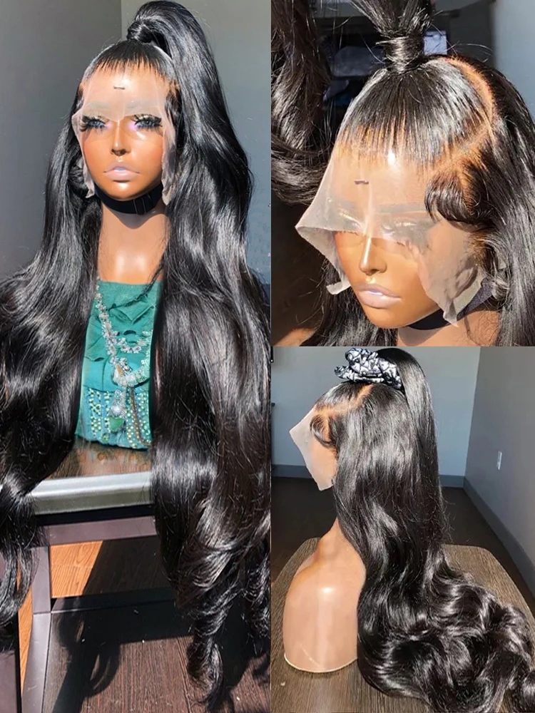 Loose-Body-Wave-Perruque-Lace-Front-Wig-Deep-Wave-Naturelle-Wet-and ...