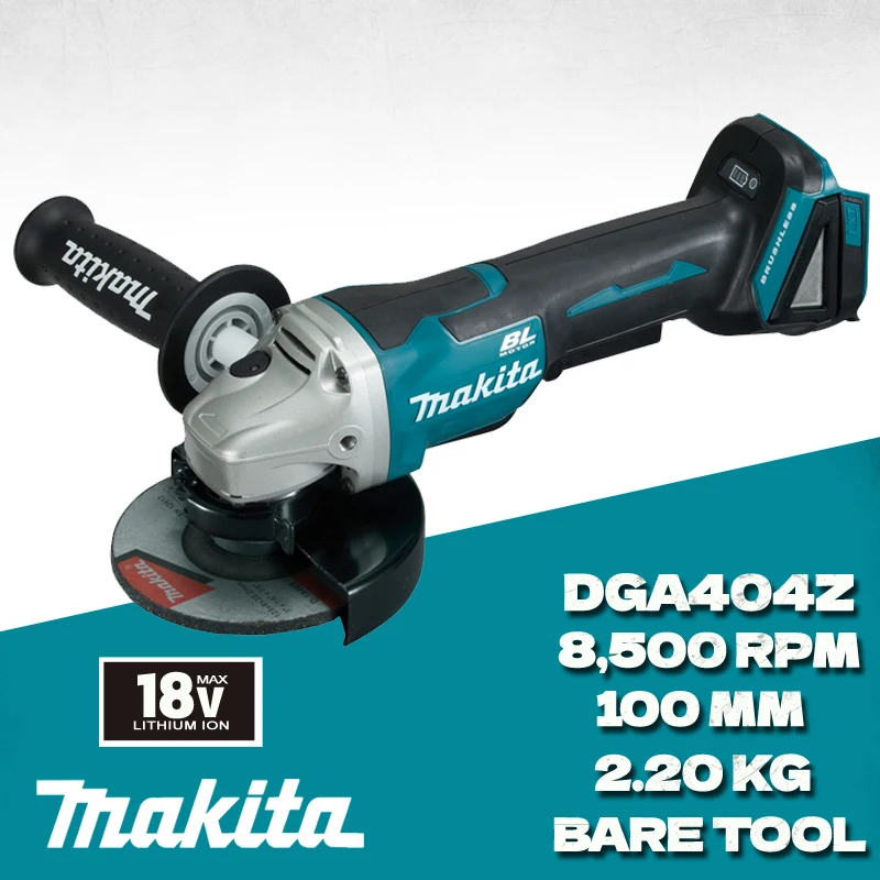 MAKITA-DGA404Z-Cordless-Angle-Grinder-18V-Brushless-Motor-100mm-8500rpm-Multifunctional-Grinding ...