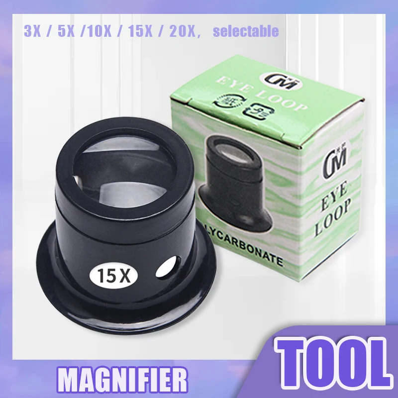 5 Types Jewelers Eye Loupe Loop New Monocular Magnifier Magnifying ...