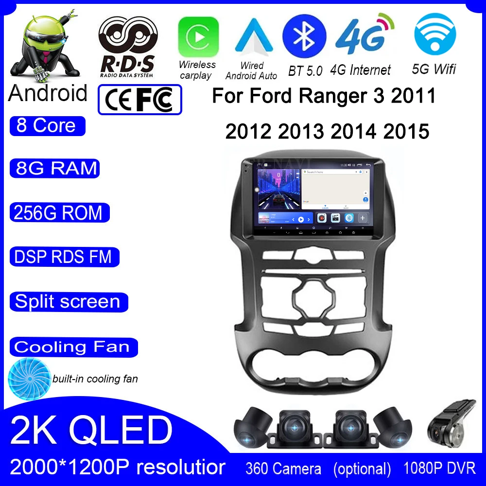 9-Inch-Android-14-For-Ford-Ranger-3-2011-2012-2013-2014-2015-Car-Radio ...