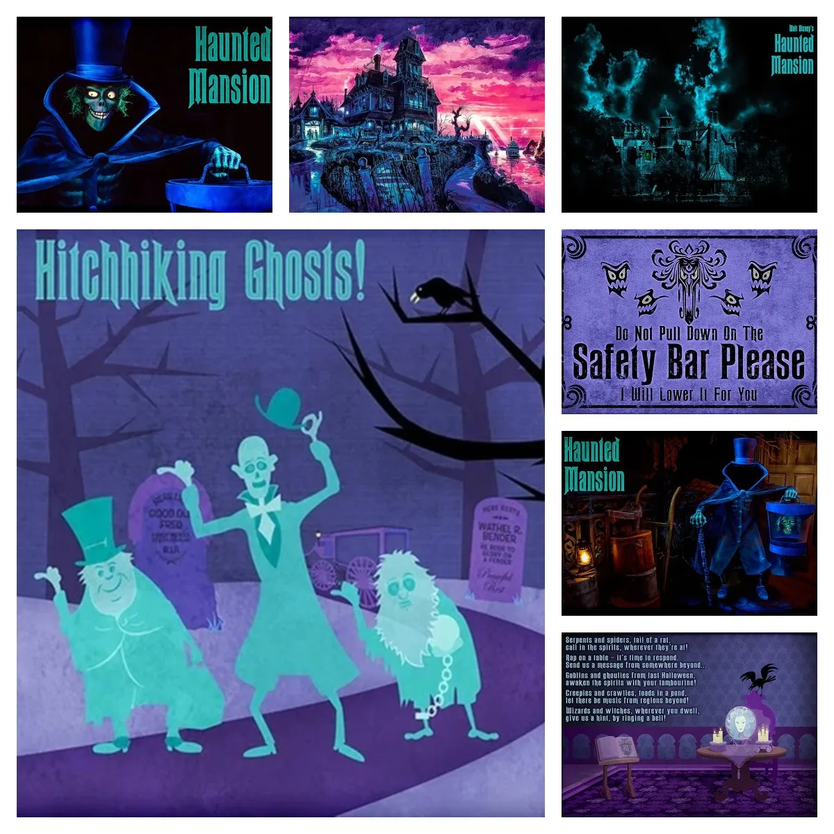 Canvas-Painting-Disneyland-Magic-Kingdom-Ghosts-World-Haunted-Mansion ...