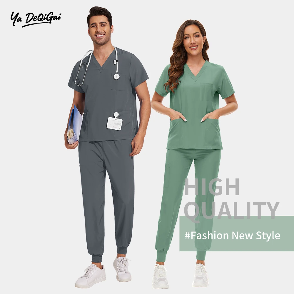 New Style Work Wear Polyester Spandex Elastic Hospital Uniforms Scrubs ...