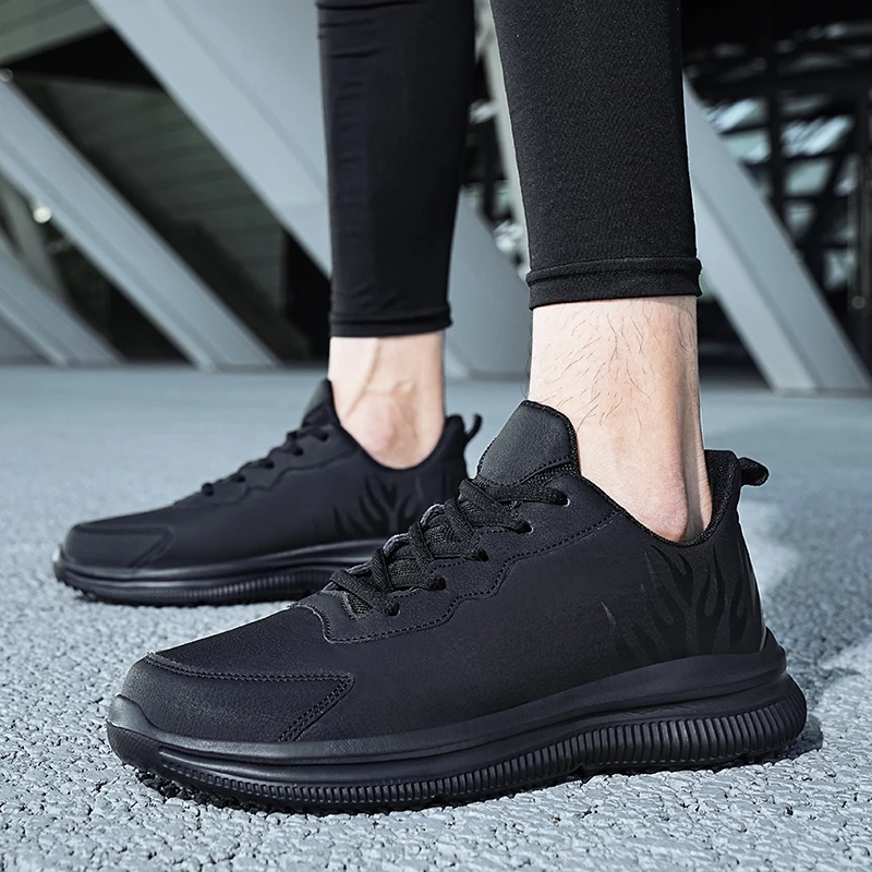 Black-Big-Size-47-Athletic-Shoe-for-Men-Shoes-Sneakers-Male-Leather ...