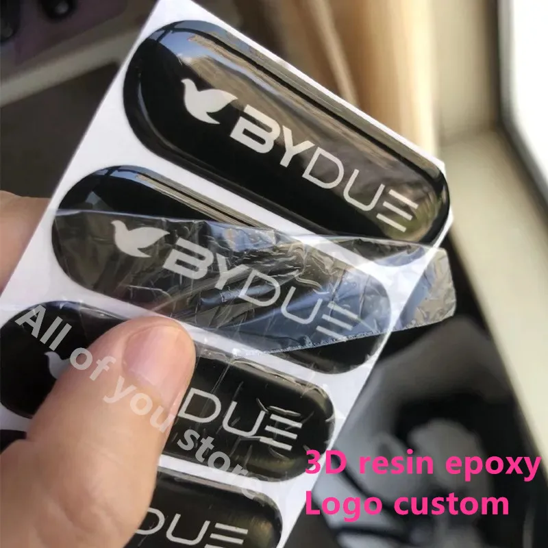 Custom Dome Epoxy Resin Stickers 3D Crystal DIY Transparent Label Car ...