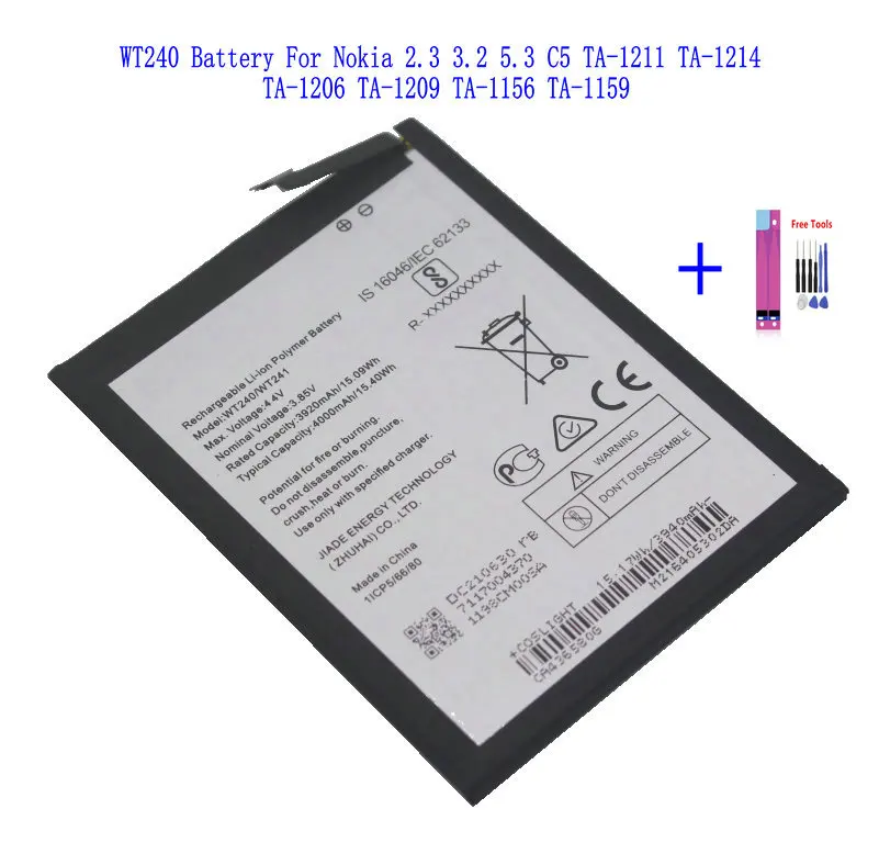 1x-4000mAh-WT240-WT241-Battery-For-Nokia-2-3-3-2-5-3-3V-3-V.jpg