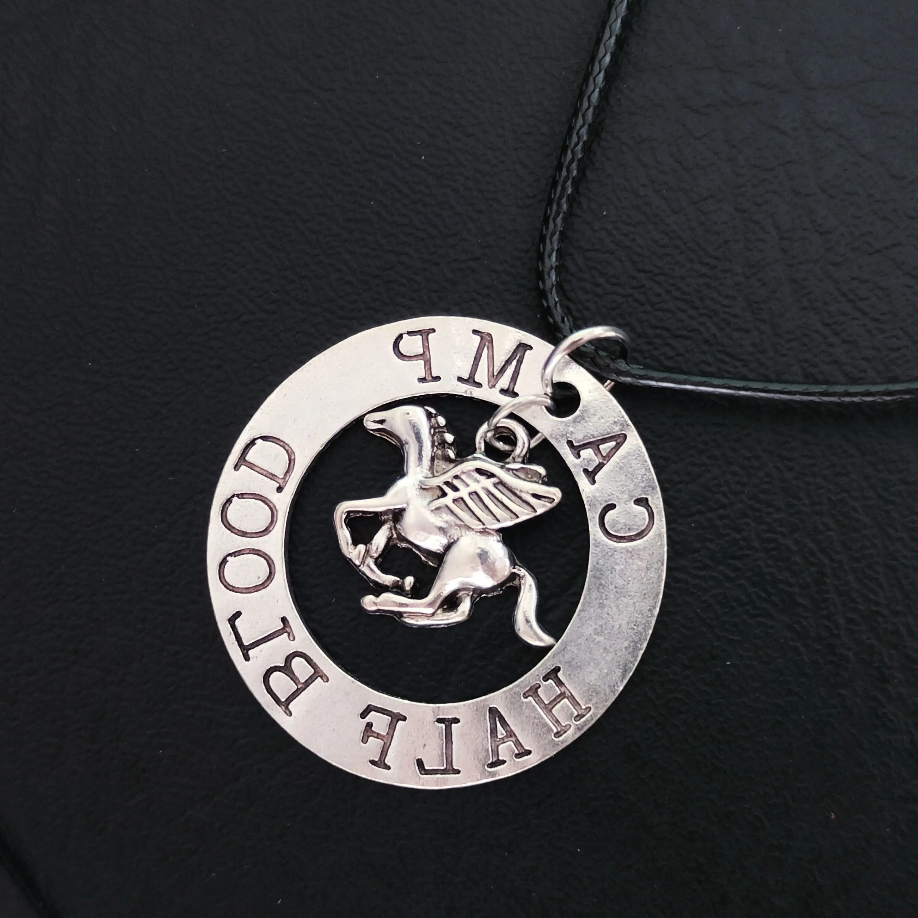 Percy Jackson Necklace Camp Half Blood Fly Horse Pendant Vintage Silver ...
