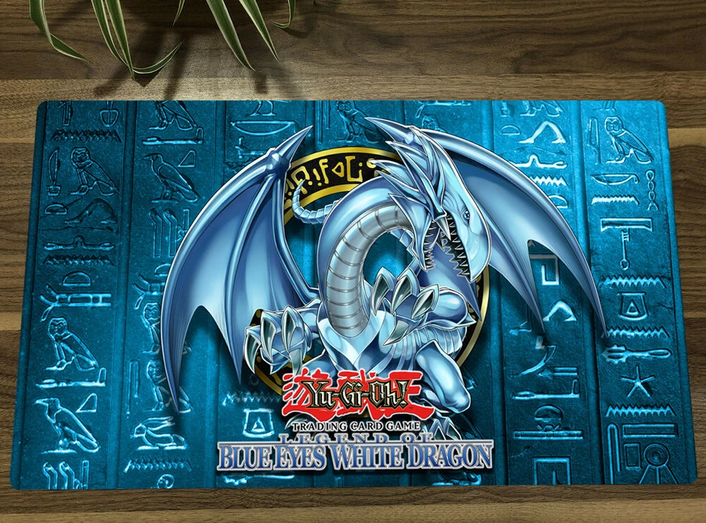 YuGiOh Blue-Eyes White Dragon TCG CCG Playmat Trading Card Game Mat ...