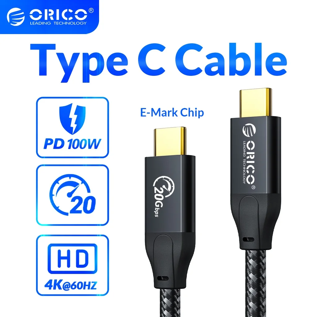 ORICO PD 100W Power usb c cable 20Gbps SuperSpeed Transfer 4K @60Hz ...