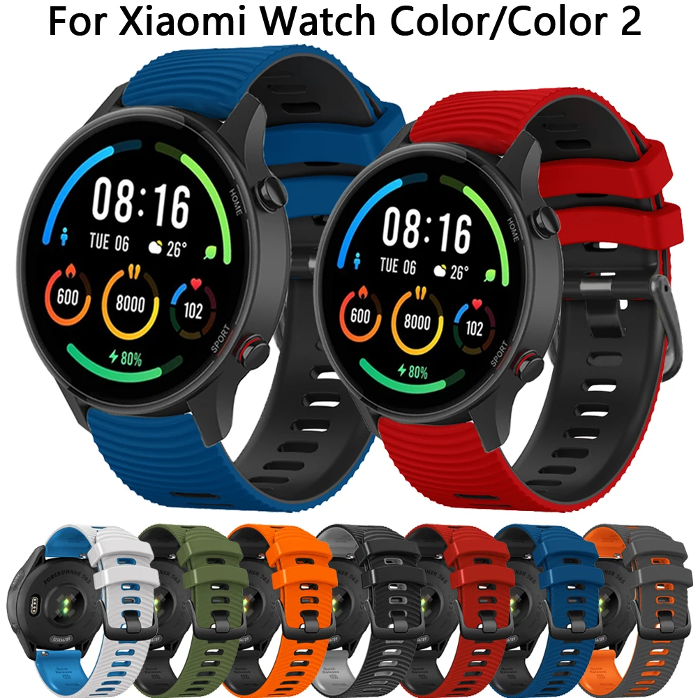 22mm-Silicone-Band-Strap-For-Xiaomi-Mi-Watch-Color-2-Sports-Smart-Watch ...
