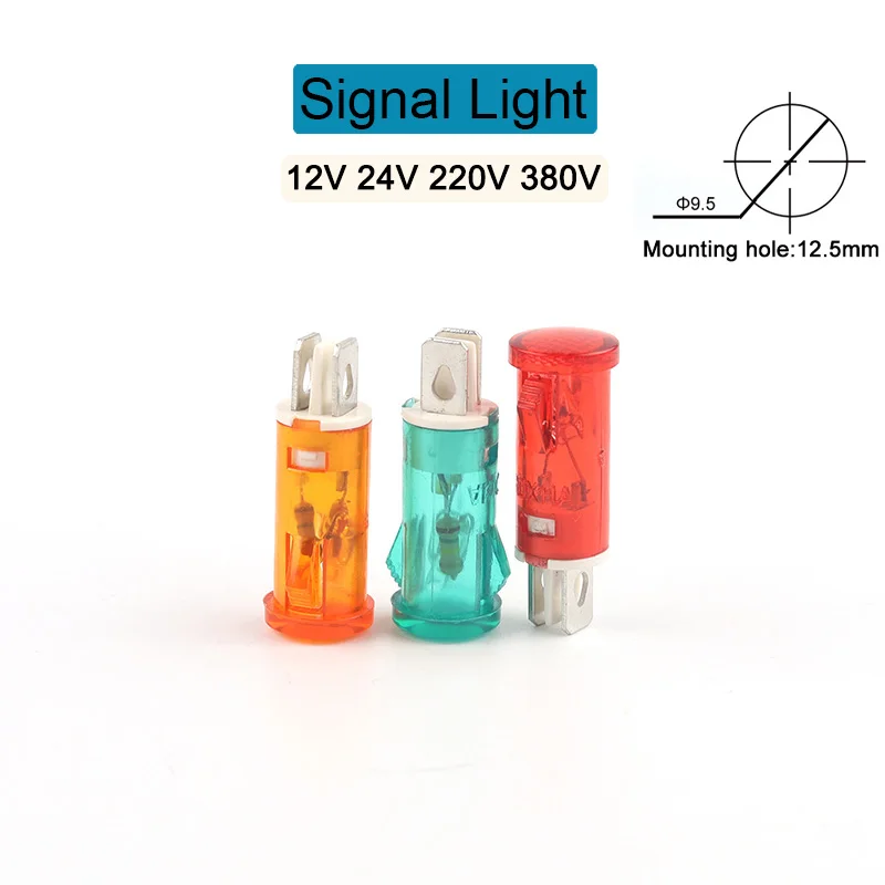 10PCS-Guiding-Signal-Lamp-Panel-Mounting-Neon-Indicator-12V-24V-220V ...