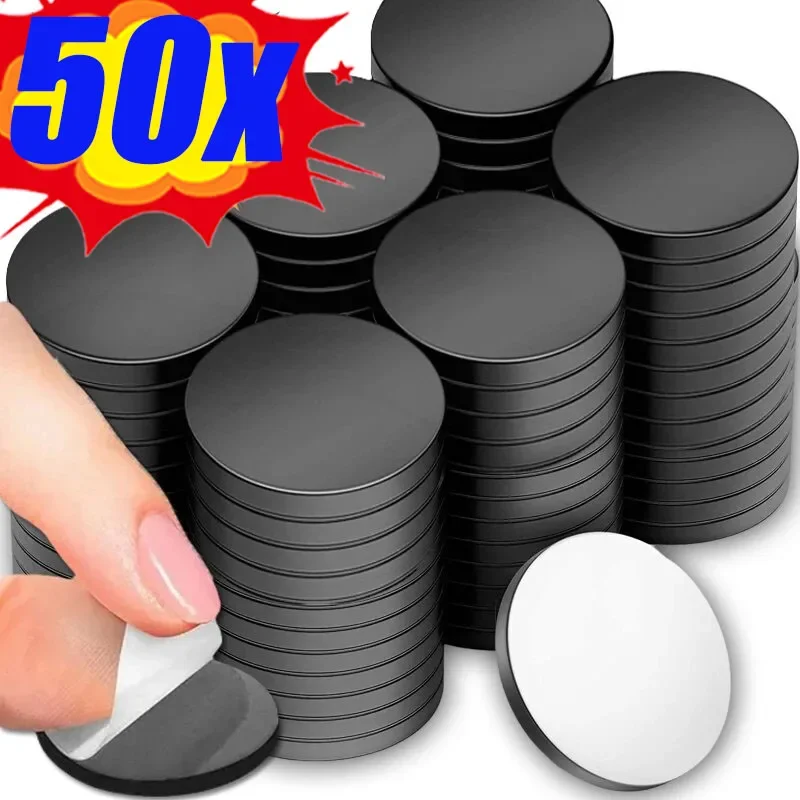 50pcs-Magnetic-Round-Self-Adhesive-Disc-Magnets-Round-Rubber-Soft ...