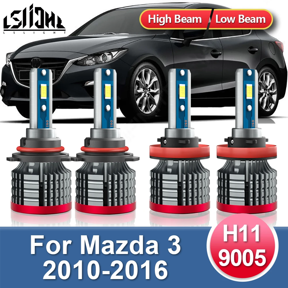 LSlight Headlight 20000LM 120W 6500K LED CSP Chip High Low Beam Auto ...