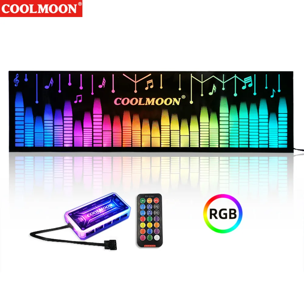 COOLMOON RGB Light Board Support Frame LED Power Light-Emitting Side ...