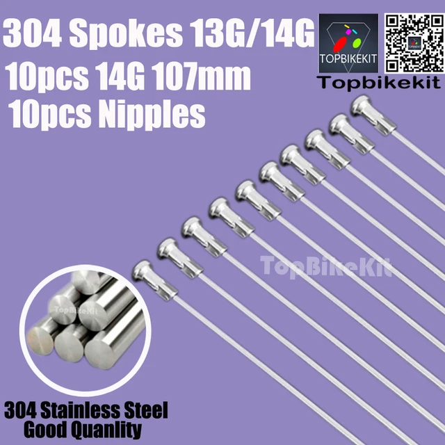 Ebike 13G/14G 304 Stainless Steel Spokes and Nipples 88/107/109/125/141 ...