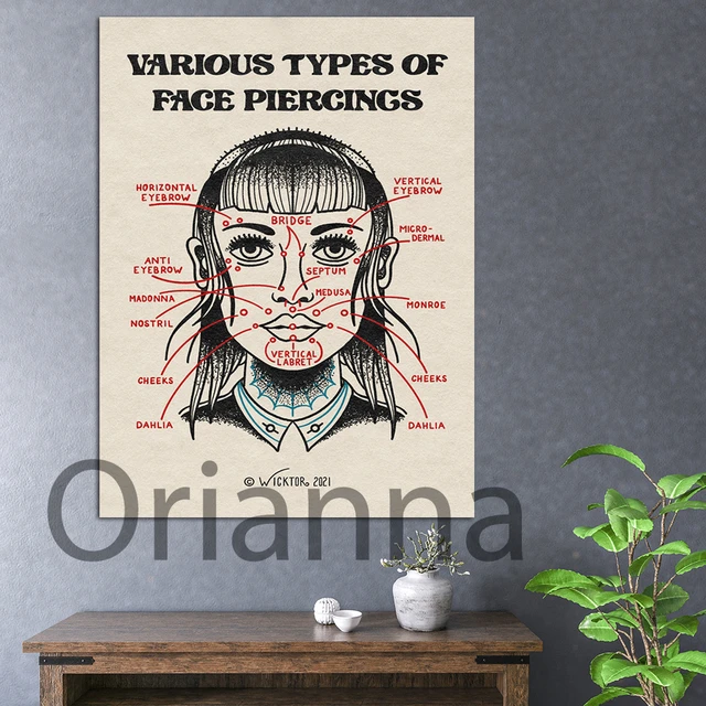 Types Of Facial Piercings Chart