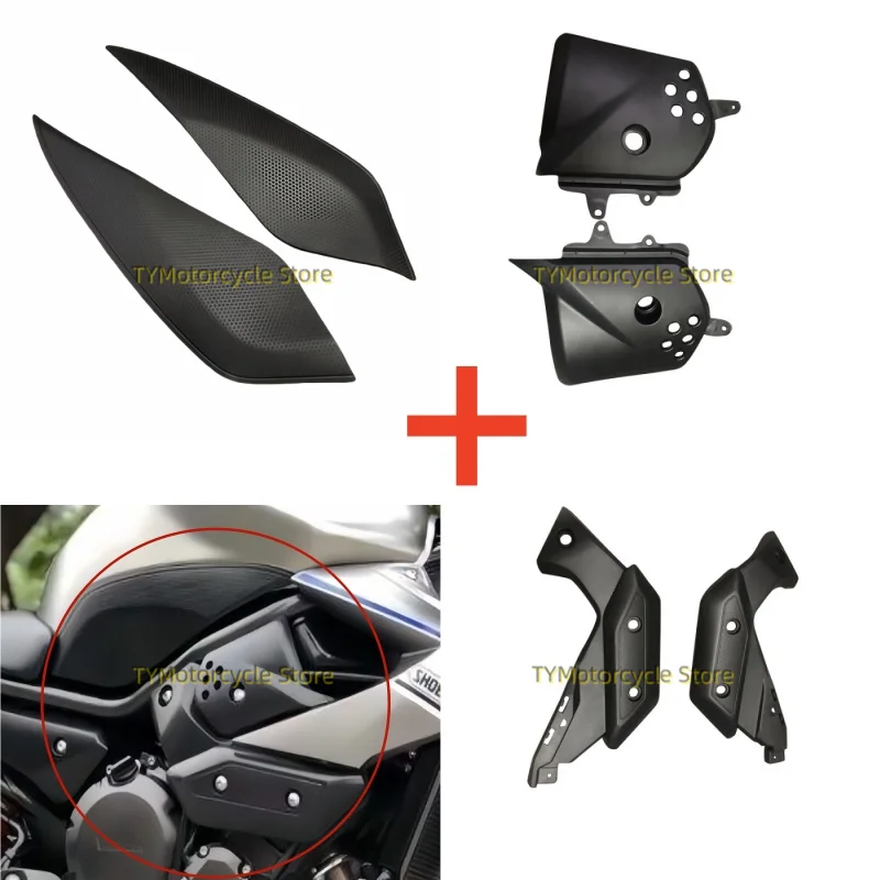 Black-Motorcycle-Right-Left-Side-Panel-Fairing-Kit-Frame-Fit-for-Yamaha ...