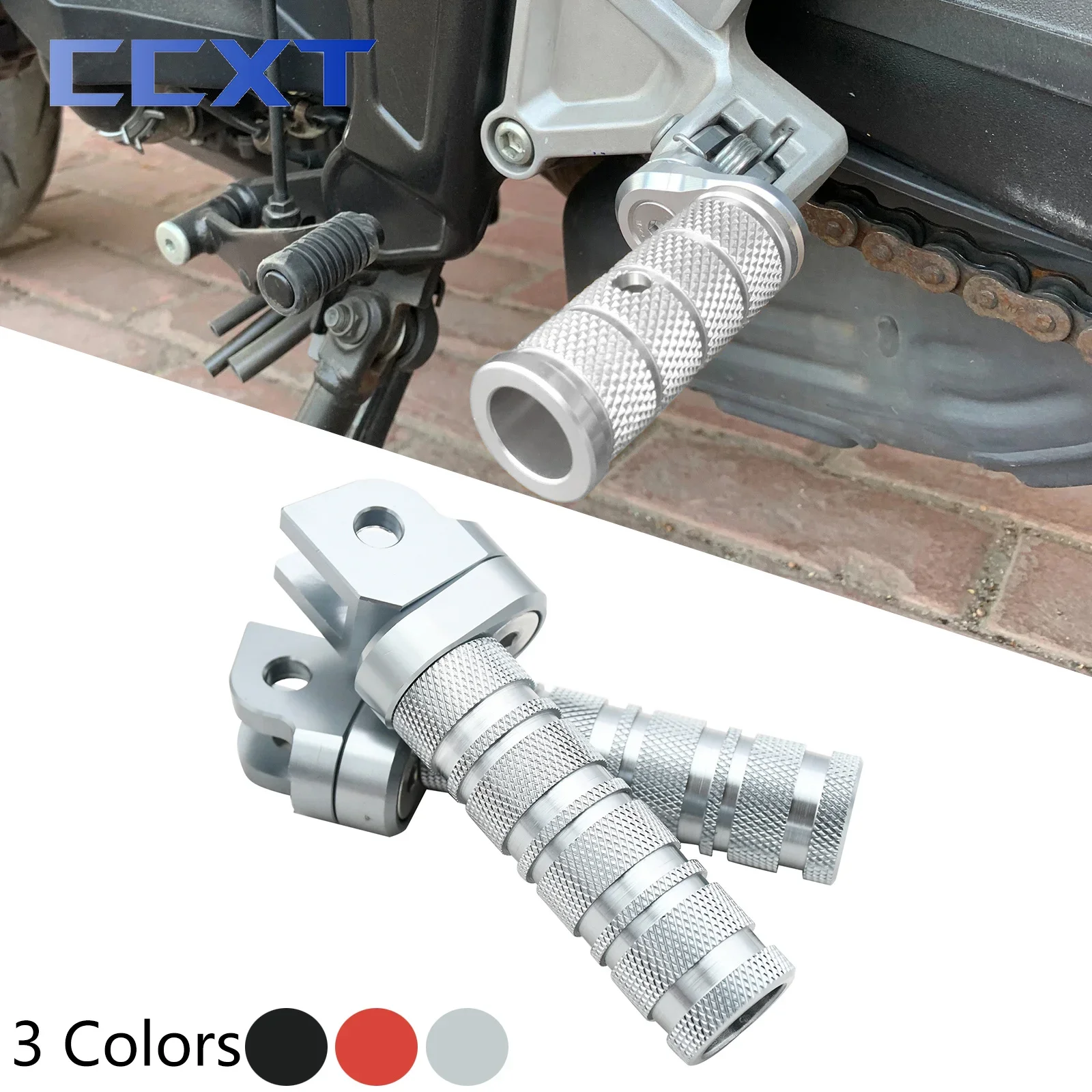 Motorcycle CNC Pedal Foot Pegs FootRest Footpegs For Honda CB 50R 125R ...