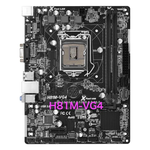 ASROCK H81M-VG4 マザーボード 16GB LGA 1150 DDR3 マイクロ ATX H81 メインボード - ラップトップ-motherboards.com