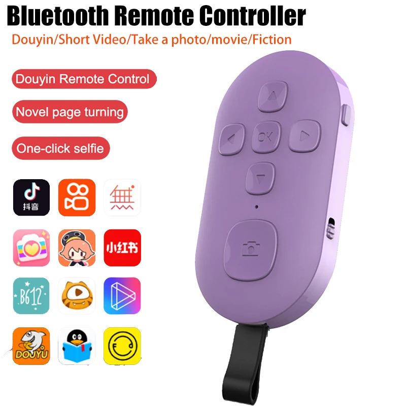 Bluetooth 5.0 Remote Controller Button for Mobile Phone Selfie Shutter ...