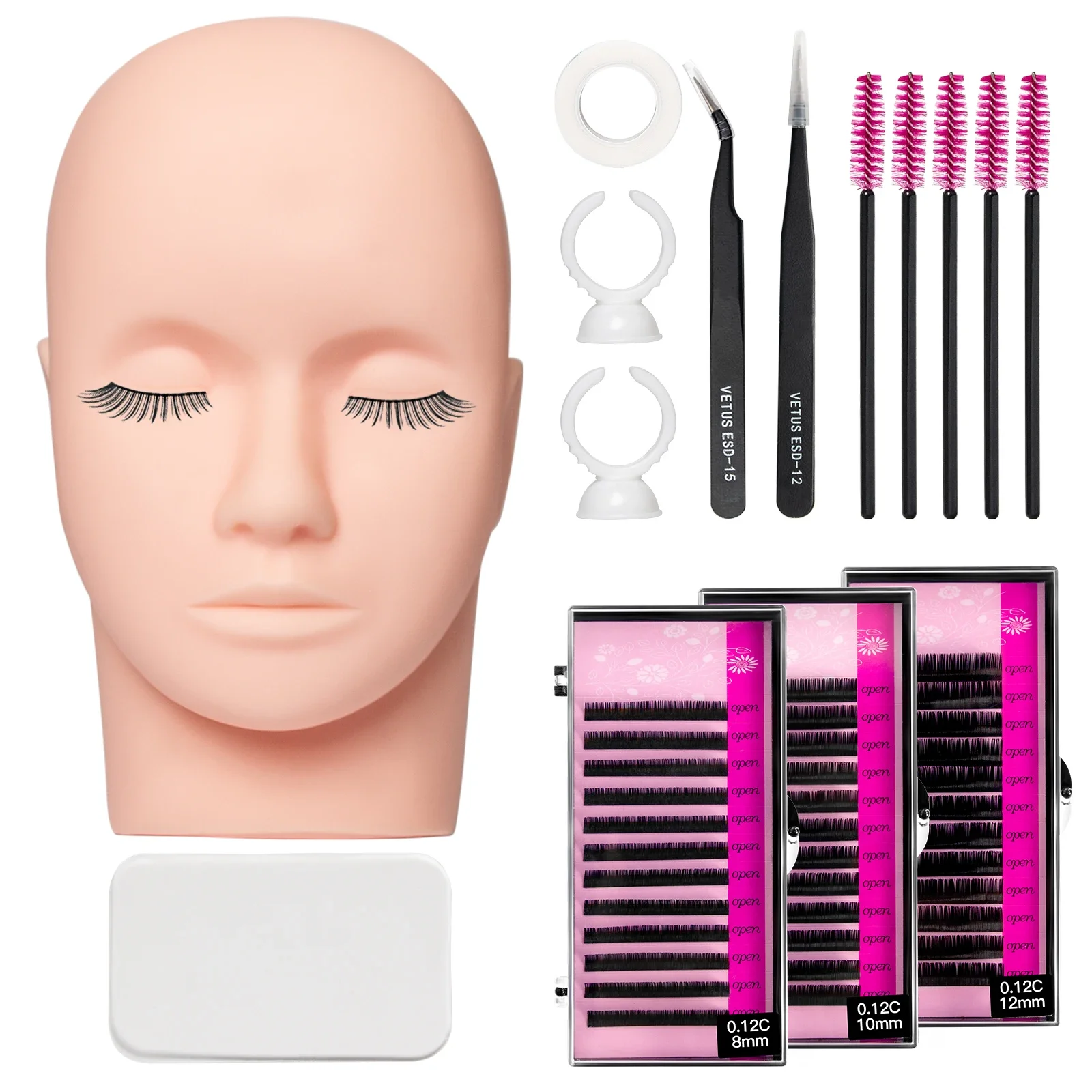 Eyelash-Extensions-Practice-Kit-Professional-Training-Eyelash-Mannequin ...