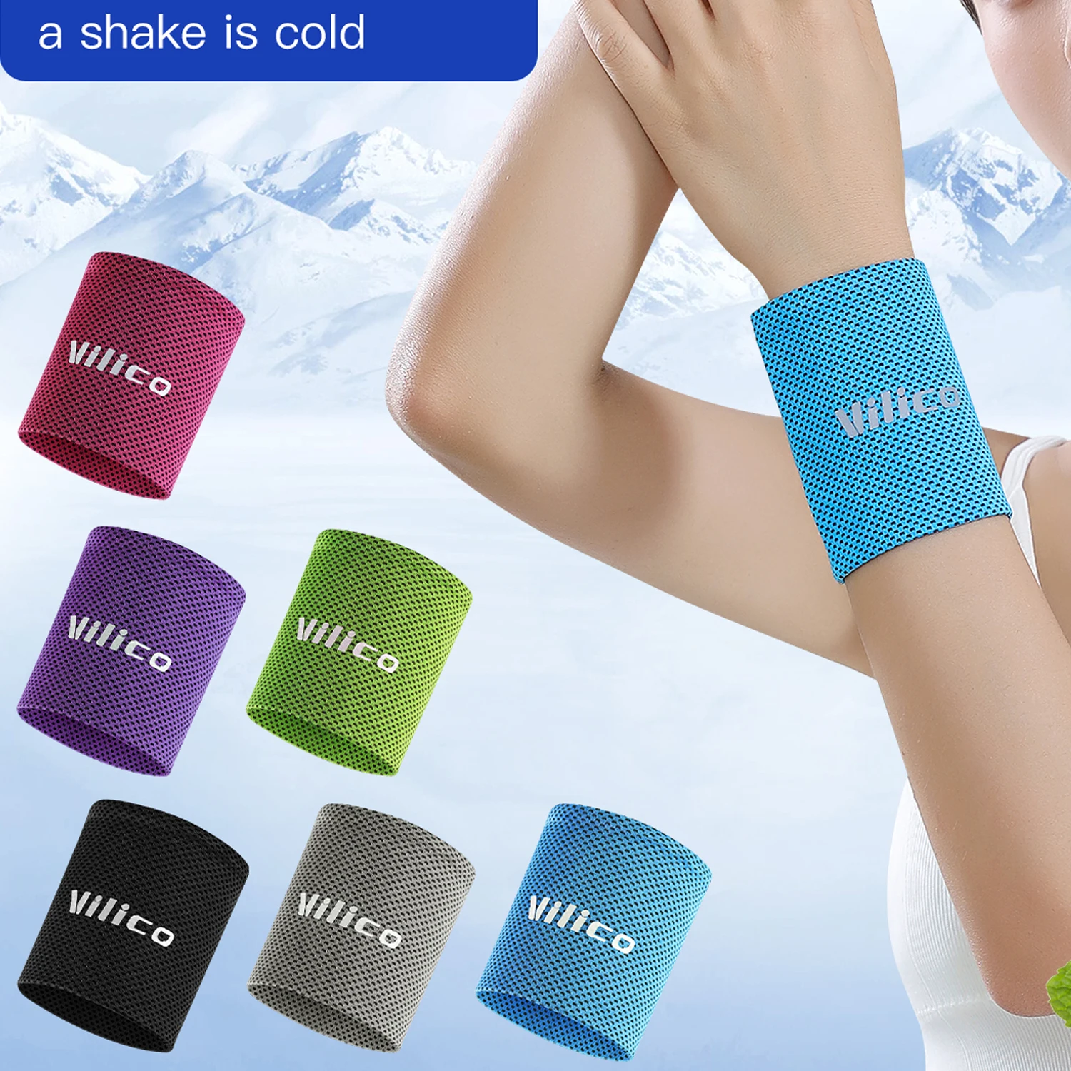 1-PC-Summer-Ice-Cooling-Wrist-Sweatband-Tennis-Sport-Wristband ...